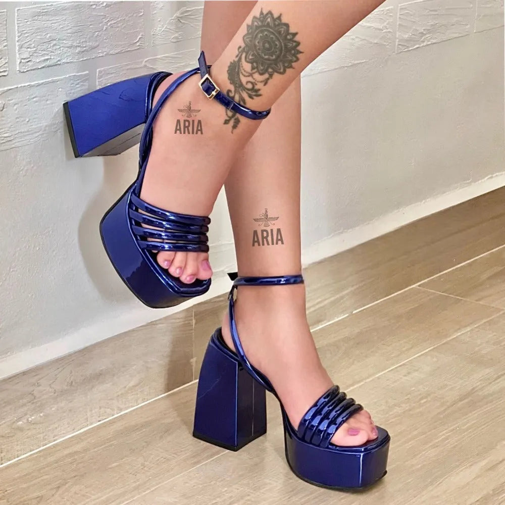 SANDALIAS CON TACO MUJER